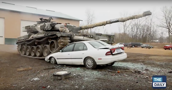 For $550 this place will let you drive a tank over a car. Oh, and shoot ...